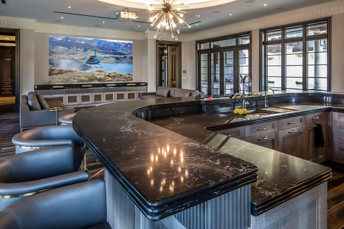 Maple Drive | Custom Rift Red Oak Home Bar | Chervin Kitchen & Bath