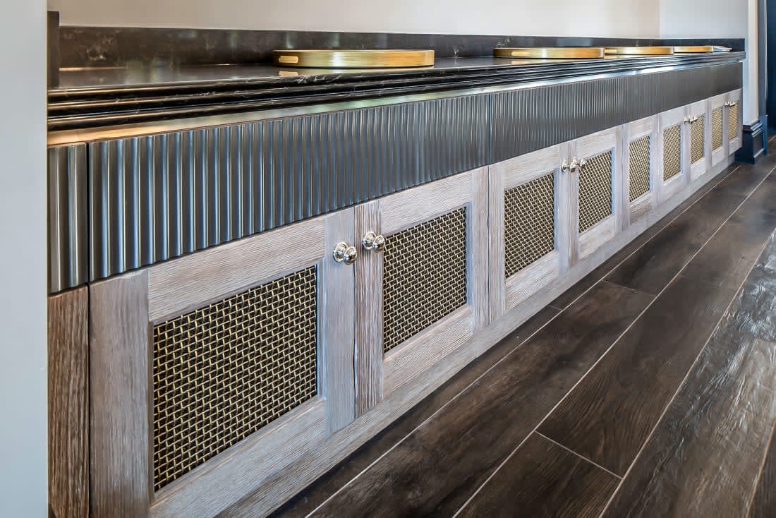 Maple Drive | Custom Rift Red Oak Home Bar | Chervin Kitchen & Bath