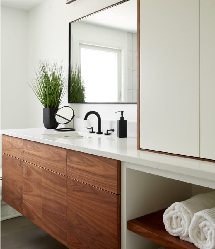 Natural Walnut Elegance: A Mid-Century Modern Home Renovation in ...