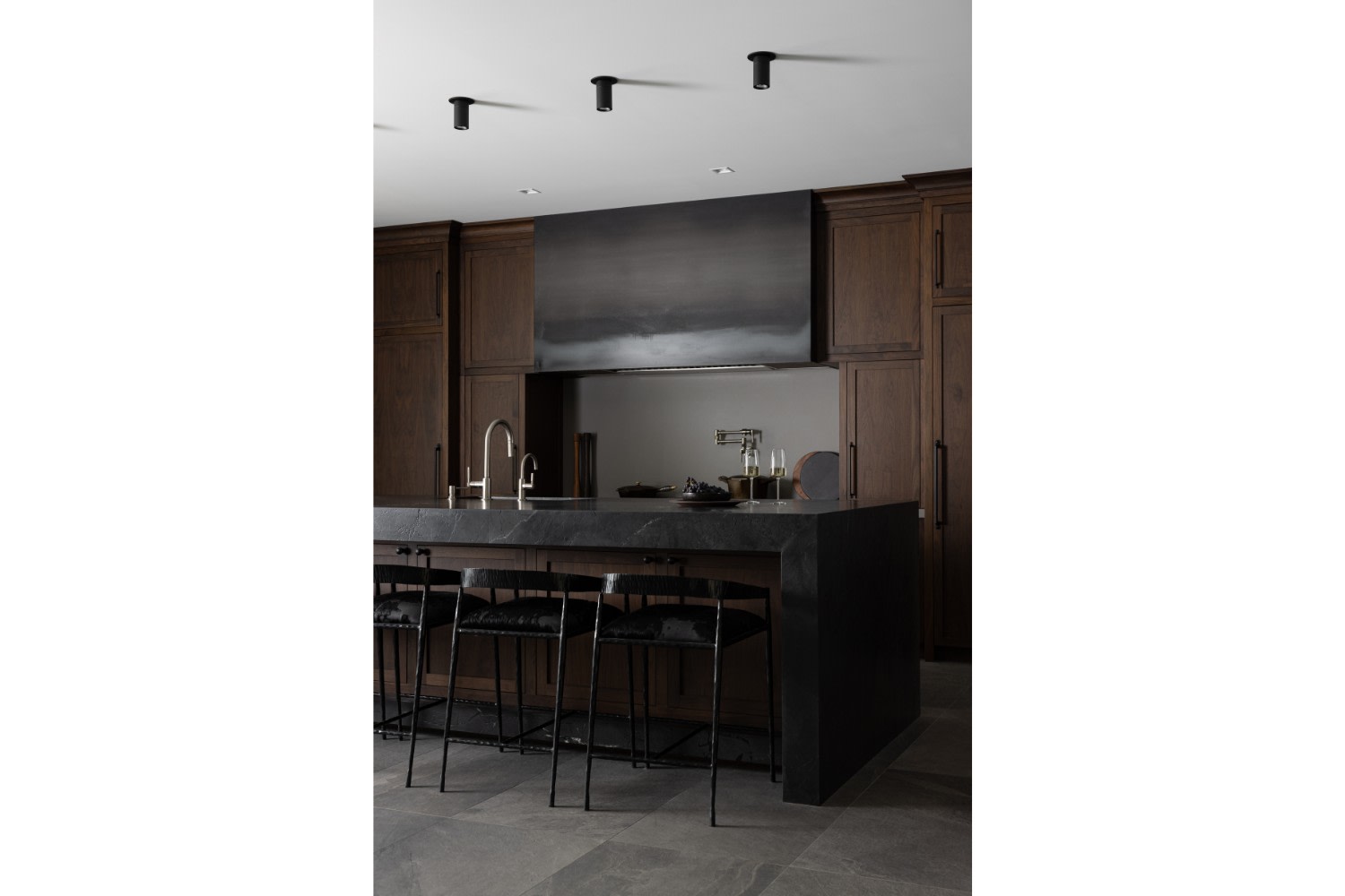 Moody and Dramatic Walnut Cottage Kitchen - Chervin Kitchen & Bath ...