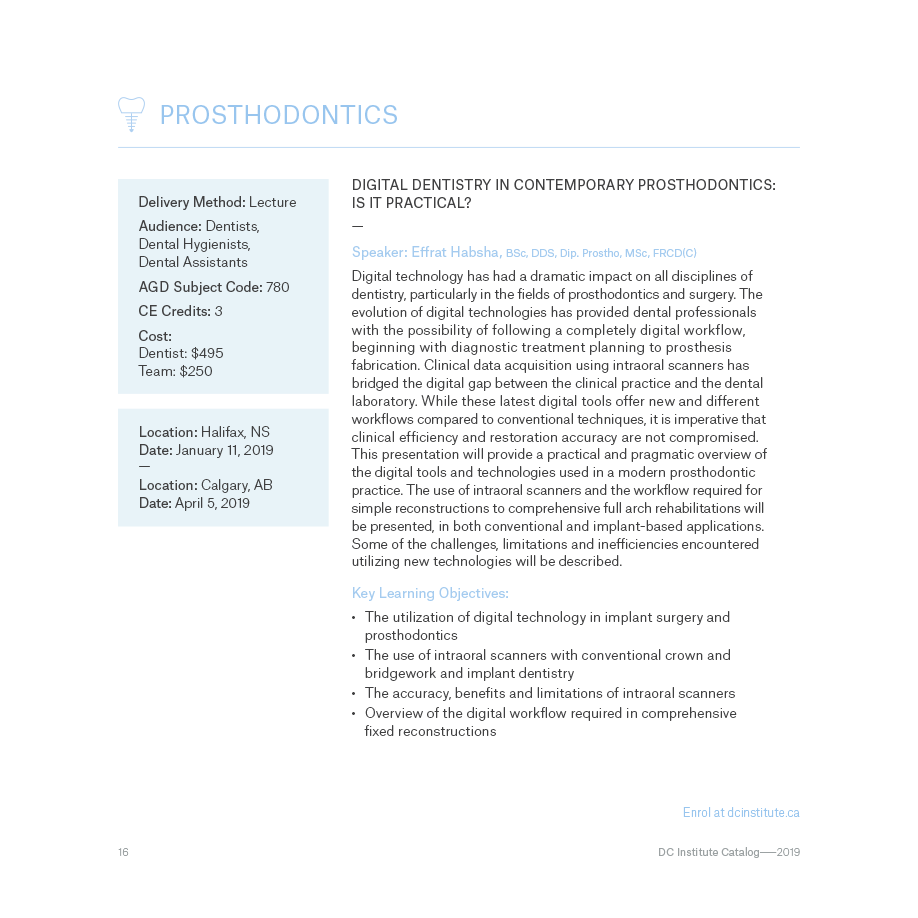 2019 Course Catalog | DC Institute