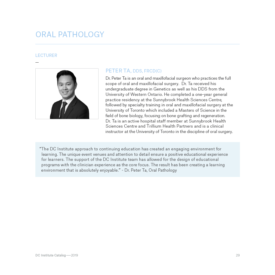 2019 Course Catalog | DC Institute