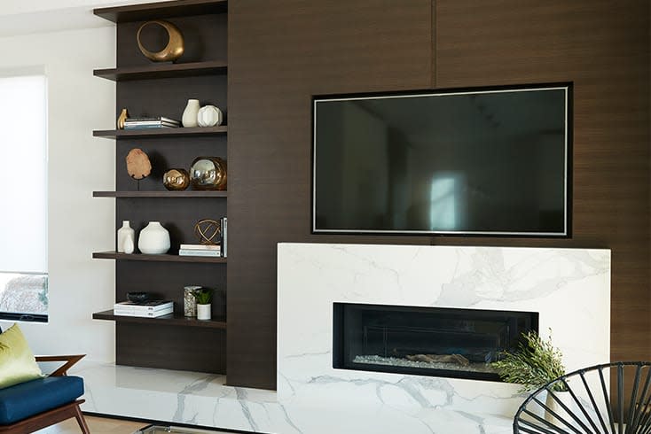 Maple | Brown Modern Wall Unit | Chervin Kitchen & Bath in Waterloo ...