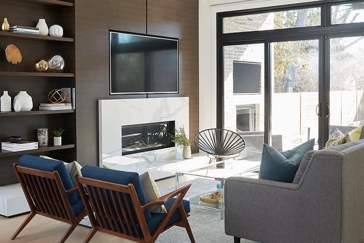 Maple | Brown Modern Wall Unit | Chervin Kitchen & Bath in Waterloo ...